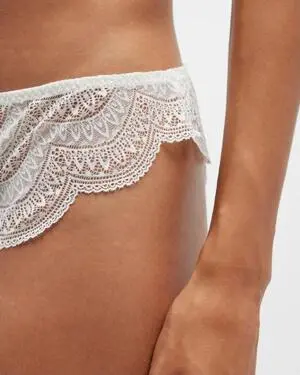 Simone Perele Karma Lace Tanga Briefs - Ivory