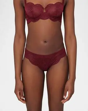 Simone Perele Karma Lace Tanga Briefs Spinel Red