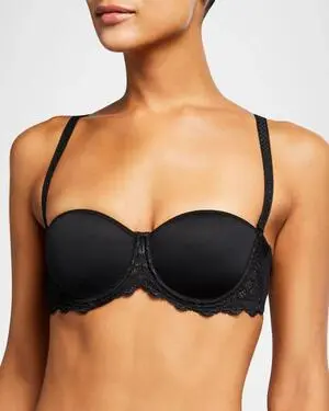 Simone Perele Caresse Strapless Plunge Bra - Black