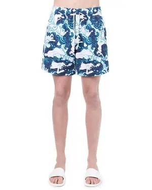 Amiri Men's Naked Girls Swim Trunks - Blue