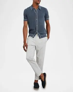 Vilebrequin Apos;s Caroubis Solid Linen Sport Shirt - Sky