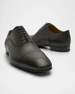 CHRISTIAN LOUBOUTIN Greggo Leather Oxford Shoes - Black