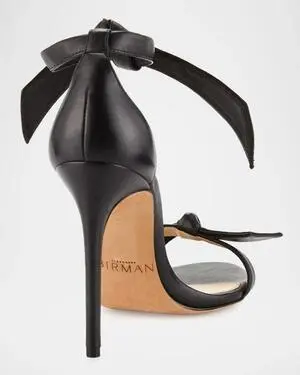 ALEXANDRE BIRMAN Clarita Leather Ankle-tie 100mm High-heel Sandals Black