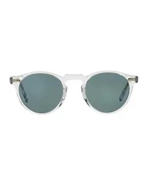 Oliver Spencer Apos;s Gregory Peck 47 Round Sunglasses - Indigo