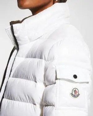 Moncler Bady Hooded Down Jacket - White