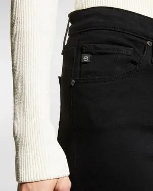 Ag Prima Mid-rise Skinny Jeans - Super Black