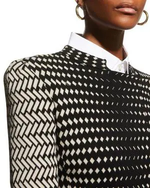 Emporio Armani Knit Jacket With Asymmetrical Overlap - Black Multi