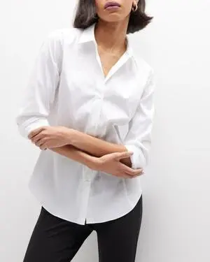 Theory Theory Tenia Long-Sleeve Blouse White
