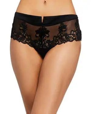 Simone Perele Saga Tattoo Lace Boyshorts Black Black
