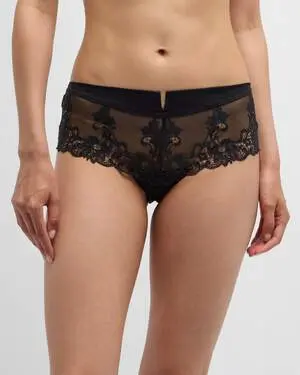 Simone Perele Saga Tattoo Lace Boyshorts Topaz Beige
