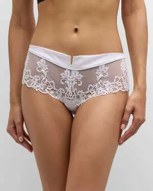 Simone Perele Saga Tattoo Lace Boyshorts White