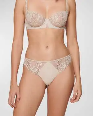 Simone Perele Saga Lace Thong Topaz Beige