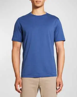 Theory Men & Apos;s Precise Luxe Cotton Short-sleeve Tee Atlantic