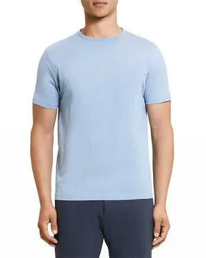 Theory Men & Apos;s Precise Luxe Cotton Short-sleeve Tee Heron