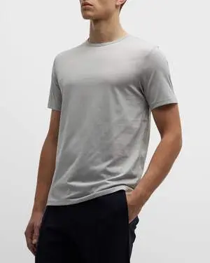 Theory Men & Apos;s Precise Luxe Cotton Short-sleeve Tee Sand