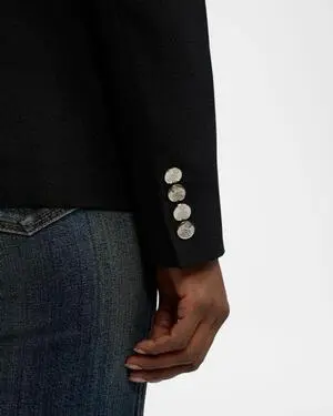 Ralph Lauren Camden Double-breasted Stretch-wool Jacket - Black