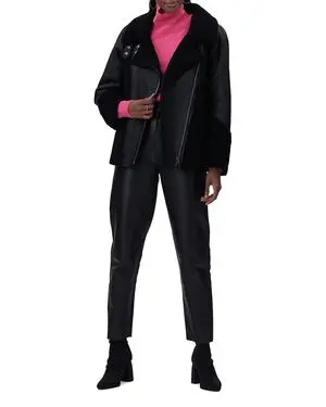 Gorski Shearling Moto Jacket - Blackblack