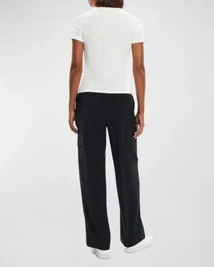 Theory Tiny Tee 2 Nebulous Organic Cotton Top - White