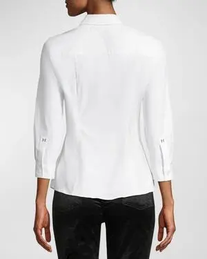 Carolina Herrera Cotton Button-front Shirt - White