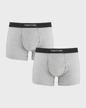 TOM FORD Apos;s 2-pack Solid Jersey Boxer Briefs - Grey