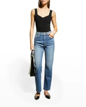SLVRLAKE SLVRLAKE London High-Rise Straight-Leg Jeans Monterey Montey