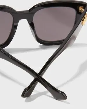 Gucci Oversized Rectangle Sunglasses - Shiny Black