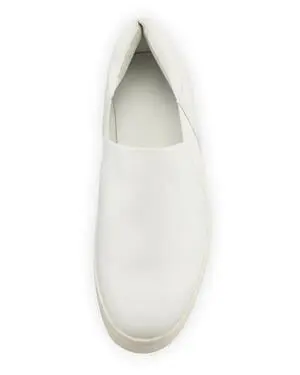Vince Warren Leather Platform Sneakers Plaster White