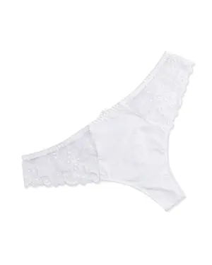Simone Perele Delice Lace Mesh Thong White