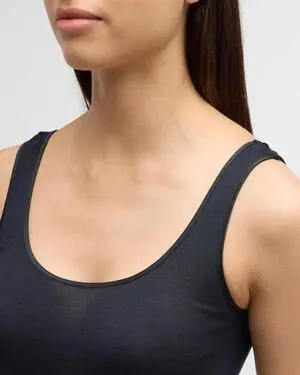Hanro Cotton Seamless Tank - Black