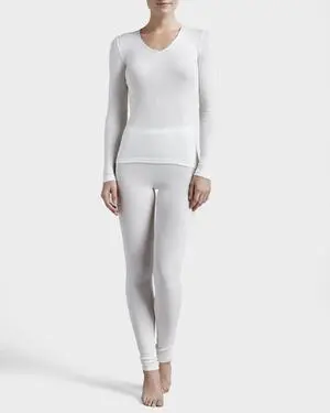 Hanro Wool & Silk Blend Leggings - Ivory