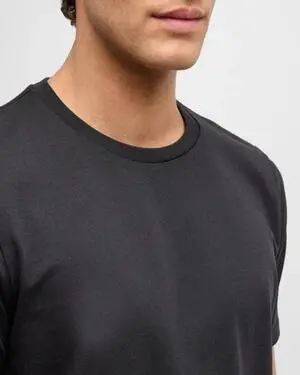 FRAME Apos;s Heavyweight Cotton Crewneck Classic Fit T-shirt - Black