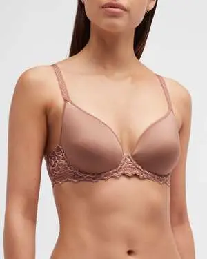 Simone Perele Caresse 3d Plunge Spacer Bra Cocoa Brown