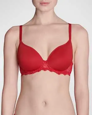 Simone Perele Caresse 3d Plunge Spacer Bra Tango Red