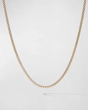 David Yurman 18k Box Chain Necklace - Gold