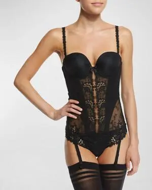 Simone Perele Wish Smooth-cup Plunge Bustier - Black