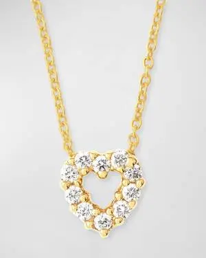 Roberto Coin Roberto Coin Diamond Heart Pendant Necklace Yellow Gold