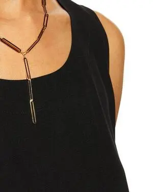 Eskandar Silk A-line Shell - Black