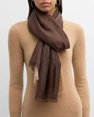 Sofia Cashmere Cashmere Ombre Scarf Camel/brown