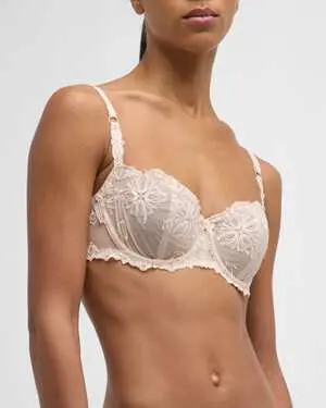 Chantelle Champs Elysees Lace Demi Bra Black