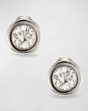 Roberto Coin Roberto Coin 18k Gold Diamond Stud Earrings - White Gold