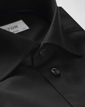 Eton Contemporary-fit Twill Dress Shirt - Black