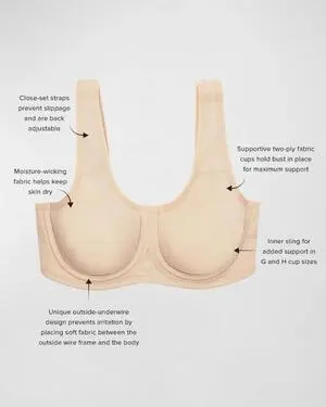 Wacoal Underwire Sports Bra - Nude
