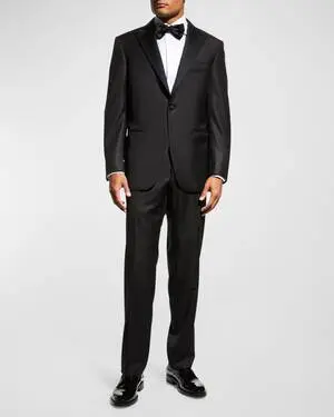 Canali Wool Two-piece Tuxedo Suit - Black