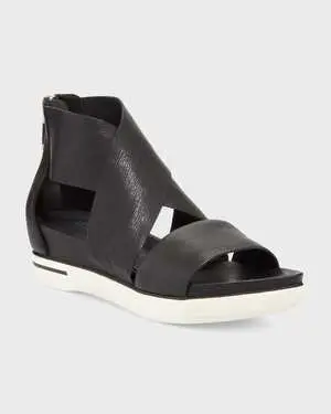 Eileen Fisher Eileen Fisher Sport Leather Sandals - Black