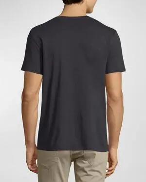 Vince Men & Apos;s Short-sleeve Pima Crewneck Jersey T-shirt, Black Black