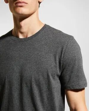 Vince Men & Apos;s Short-sleeve Pima Crewneck Jersey T-shirt, Black H Carbon