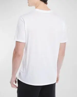 Vince Men & Apos;s Short-sleeve Pima Crewneck Jersey T-shirt, Black White