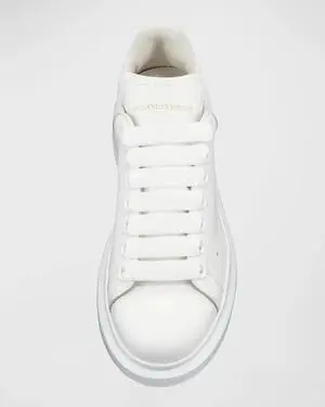 Alexander McQueen Oversized Leather Sneakers - Black