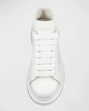 Alexander McQueen Oversized Leather Sneakers - White