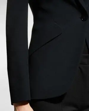 Alexander McQueen Classic Single-breasted Suiting Blazer Black